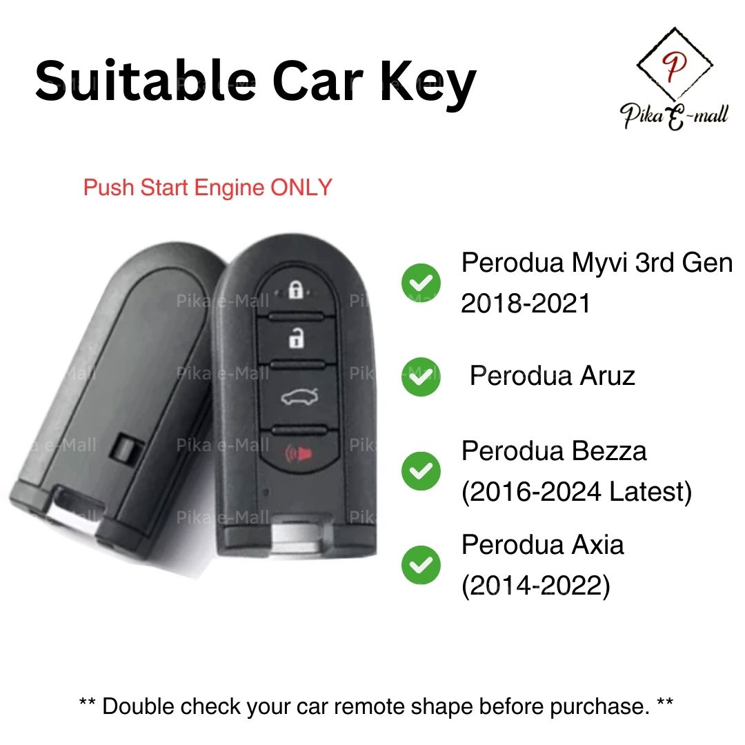 Perodua Bezza Myvi Gen3 Axia Aruz Key Cover Kunci Bezza Key Cover ...