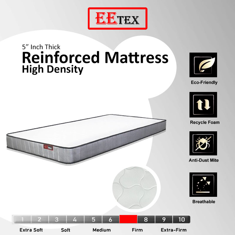 EE HOME Set Double Decker Bed Frame With 2 Pcs 5 '' Single Mattress ...