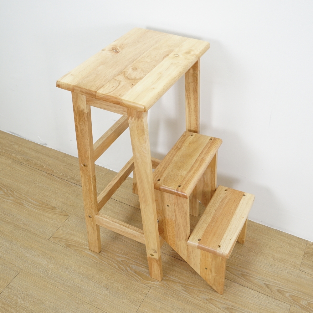 Furniture Direct N-STEP Solid Wood Step Stool Ladder Chair Step Chair-3 ...