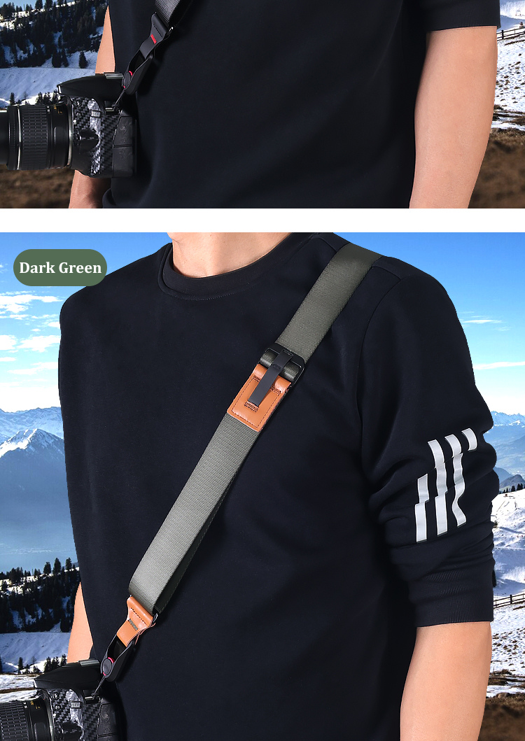 Vamos Slide lite Camera Strap One Step Quick Adjustable Length DSLR ...