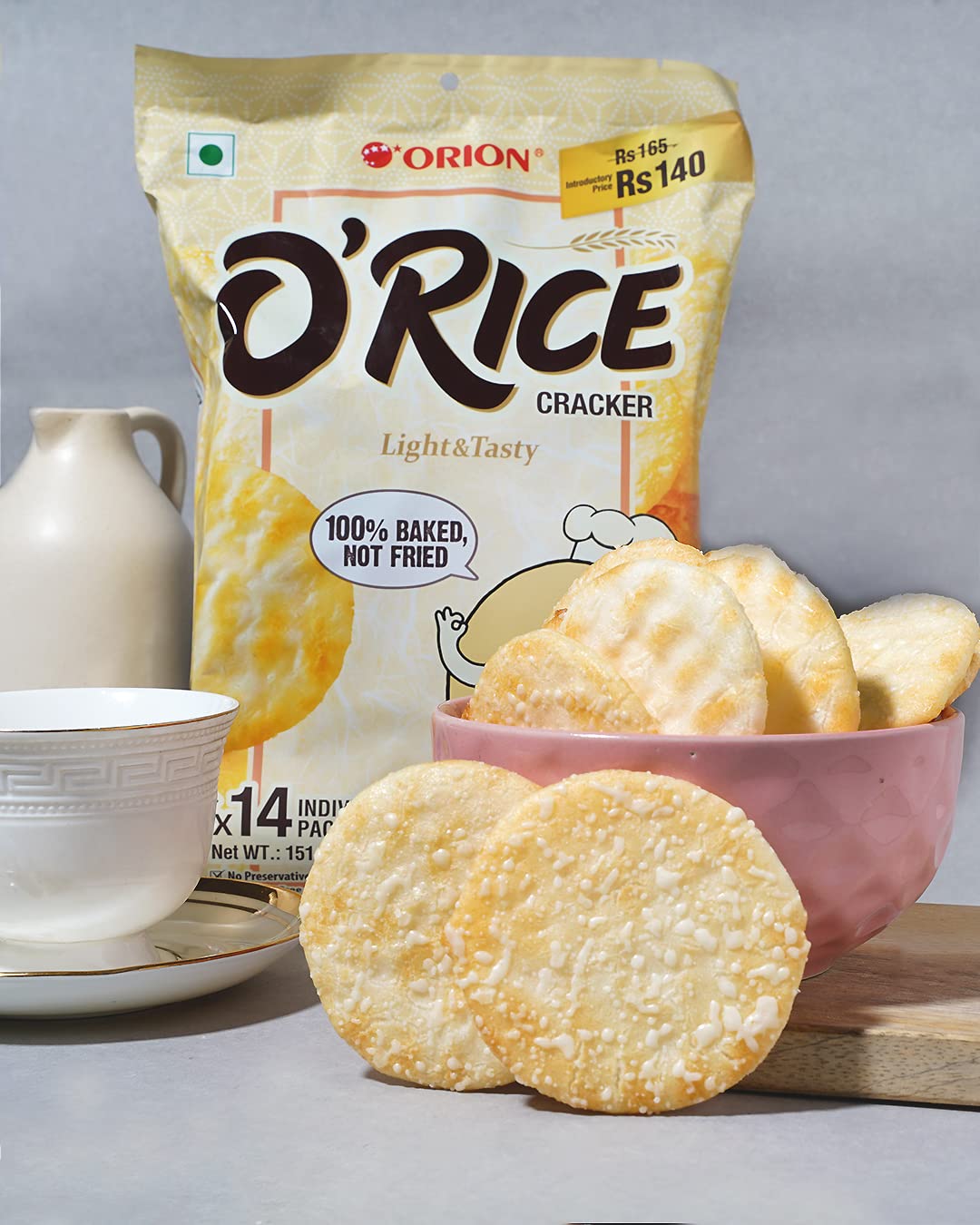 [Bundle Pack] TOMORION O'Rice Crackers 100% Baked, Not Fried Halal ...