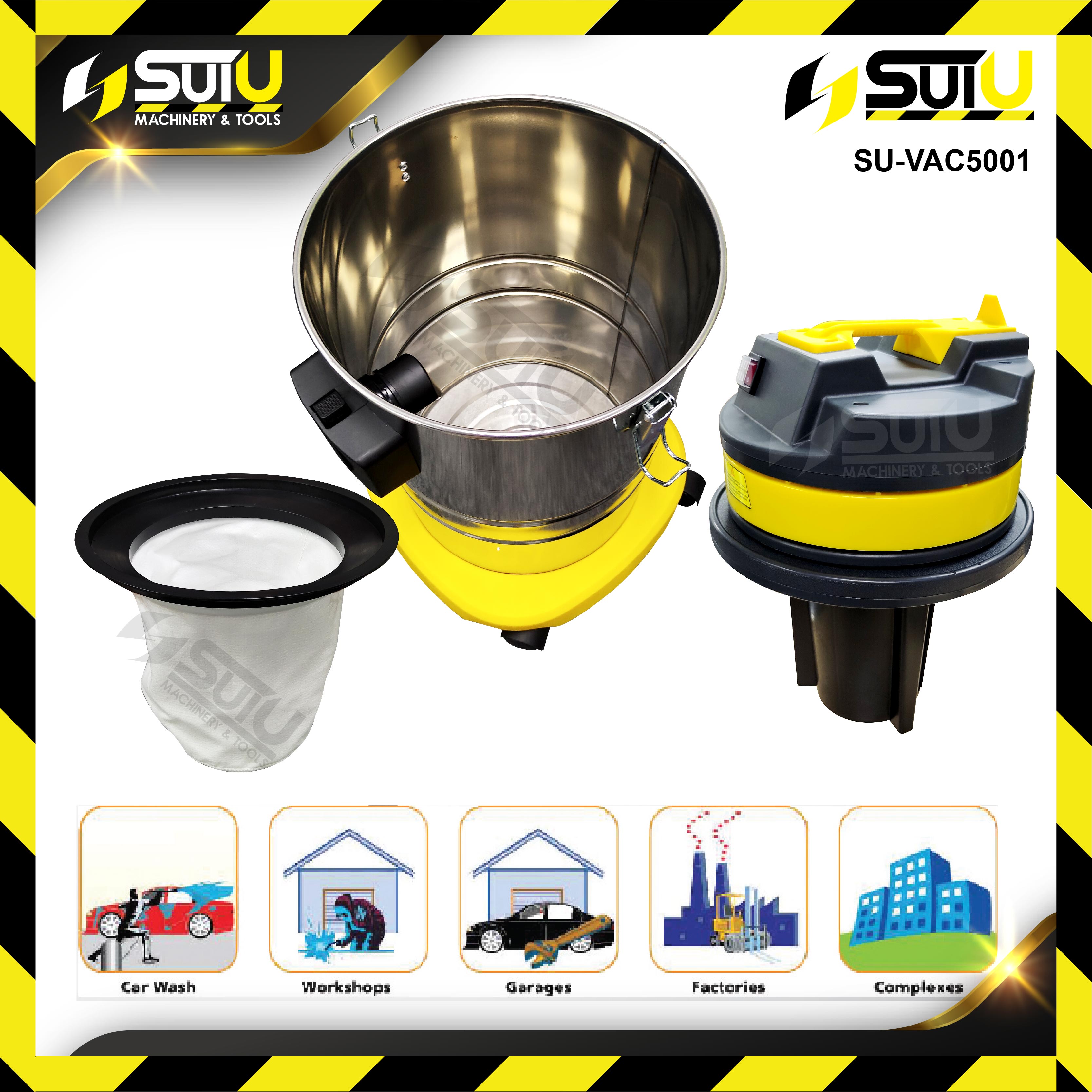 SUI U / SUIU VAC5001 30L Heavy Duty Industrial Wet & Dry Vacuum Cleaner ...