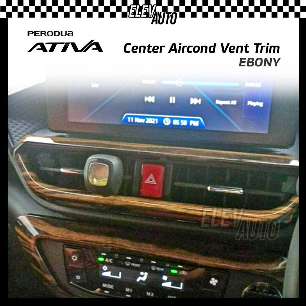 Perodua Ativa Center Aircond Vent Trim Carbon Fiber Black Accessories ...