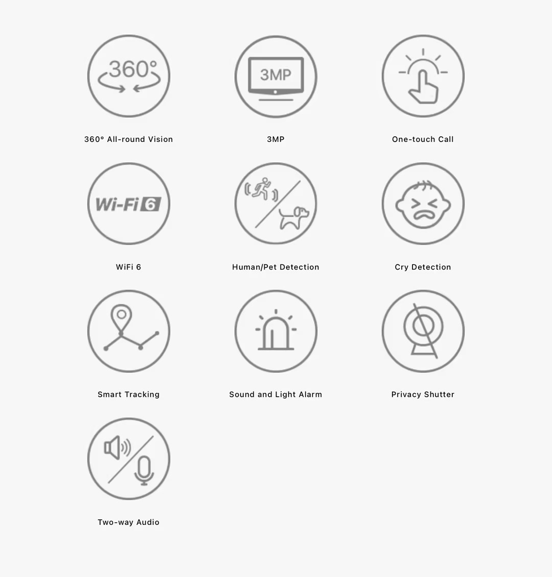 Tenda CP3 Pro 3MP CCTV wireless wifi indoor Camera 360 IP Security Cam ...