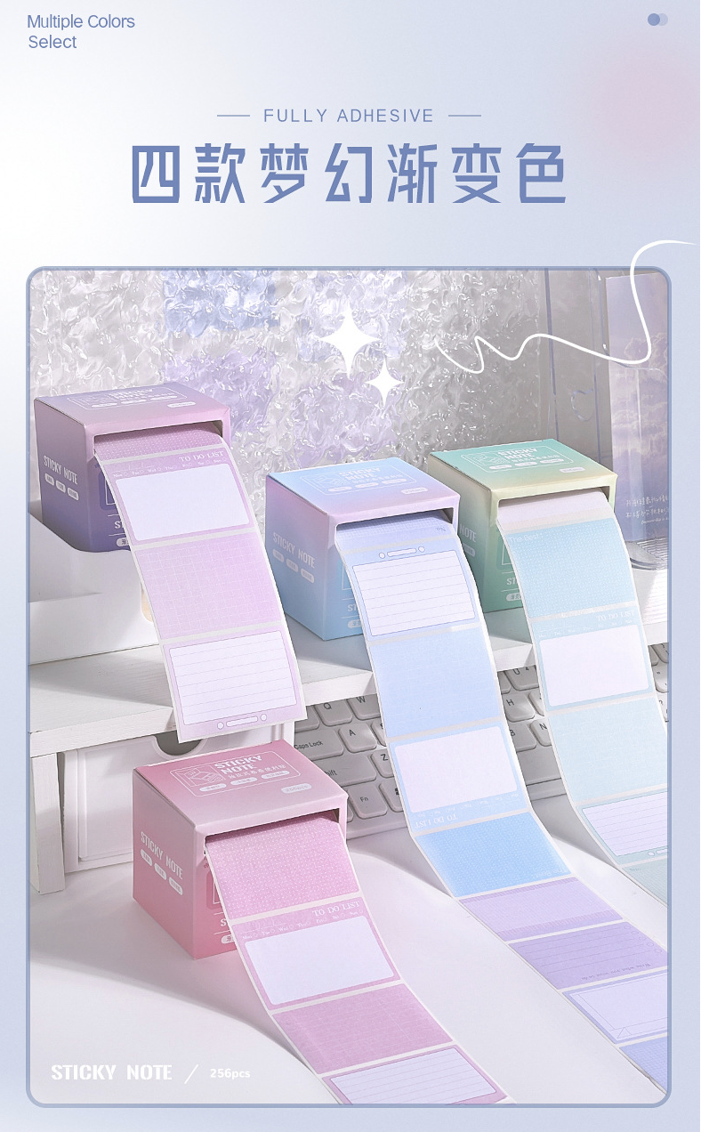 [HY] 250 pcs Pull-Out Sticky Notes Memo Notepad Capybara Unicorn ...