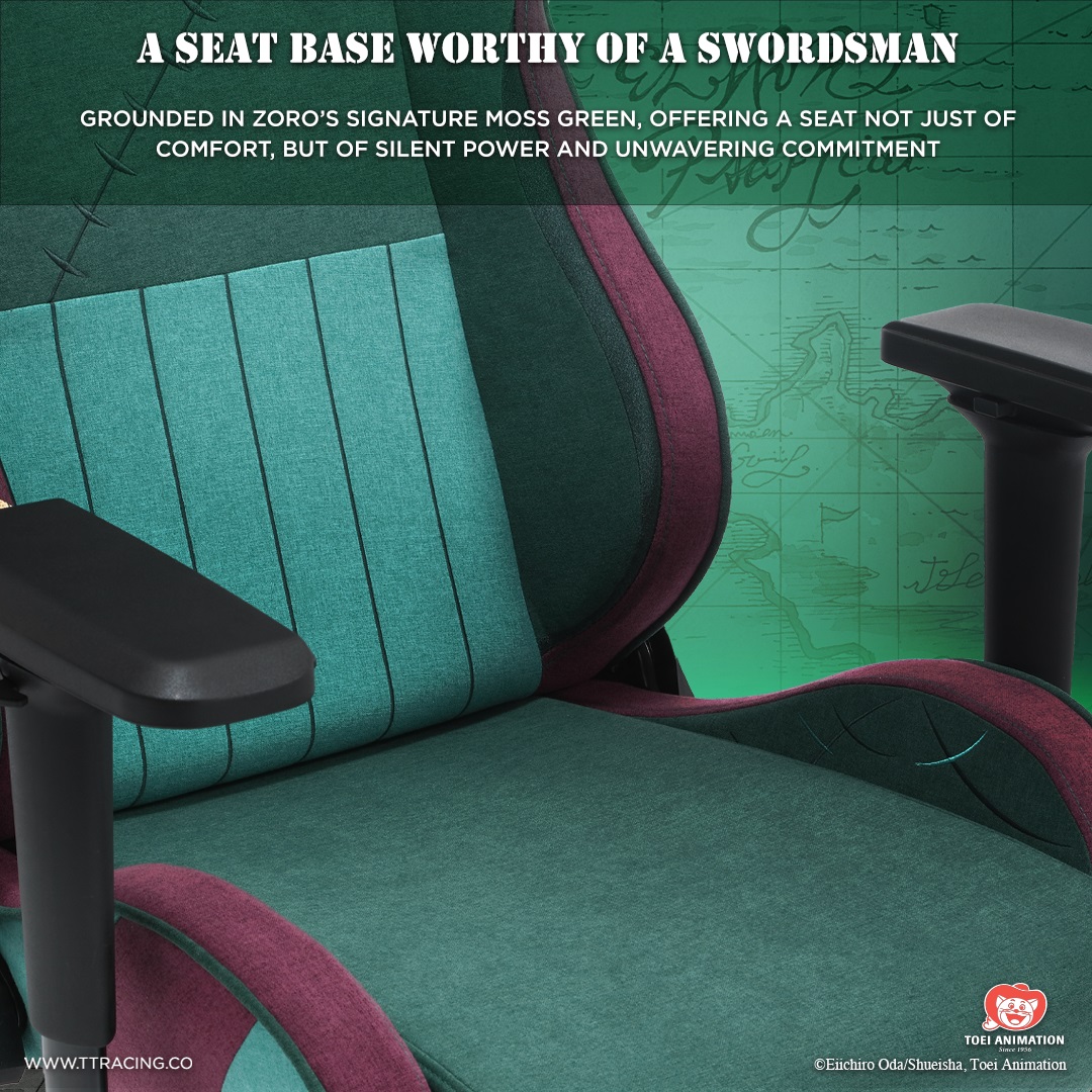 TTRacing Surge X One Piece Zoro Edition Air Threads Fabric Gaming Chair ...