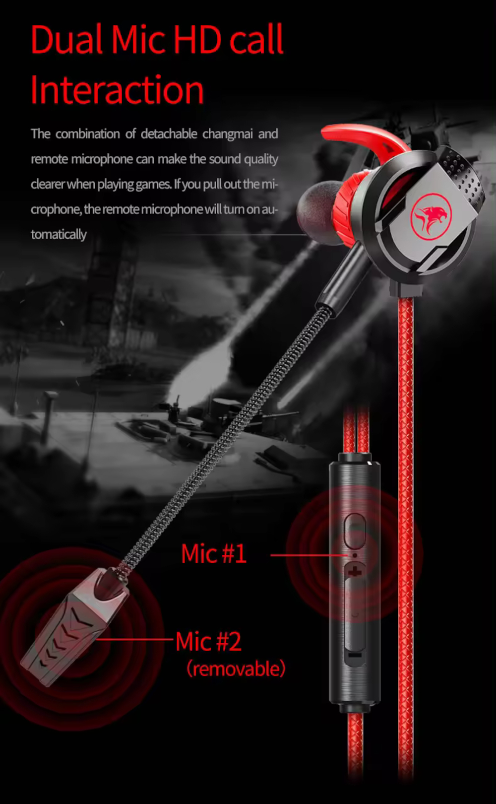 Plextone XMOWI RX3 PRO Gaming Headset With Extended Microphone In-Ear ...