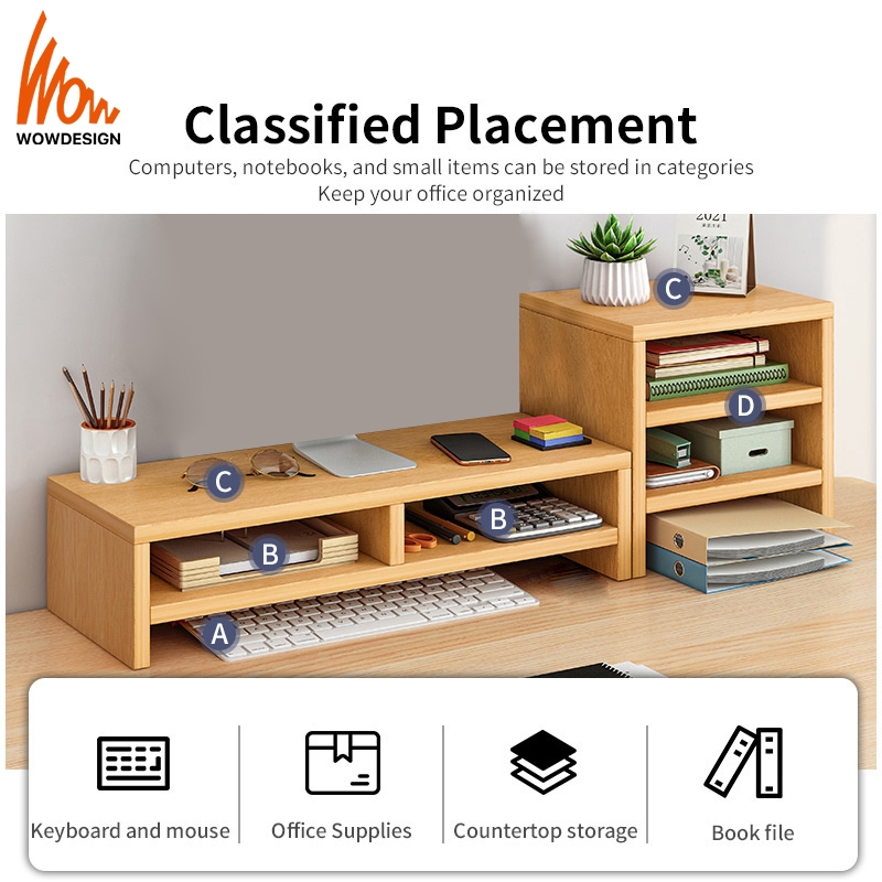 Monitor Stand Raiser Screen Increase Shelf Base Riser Laptop Stand ...