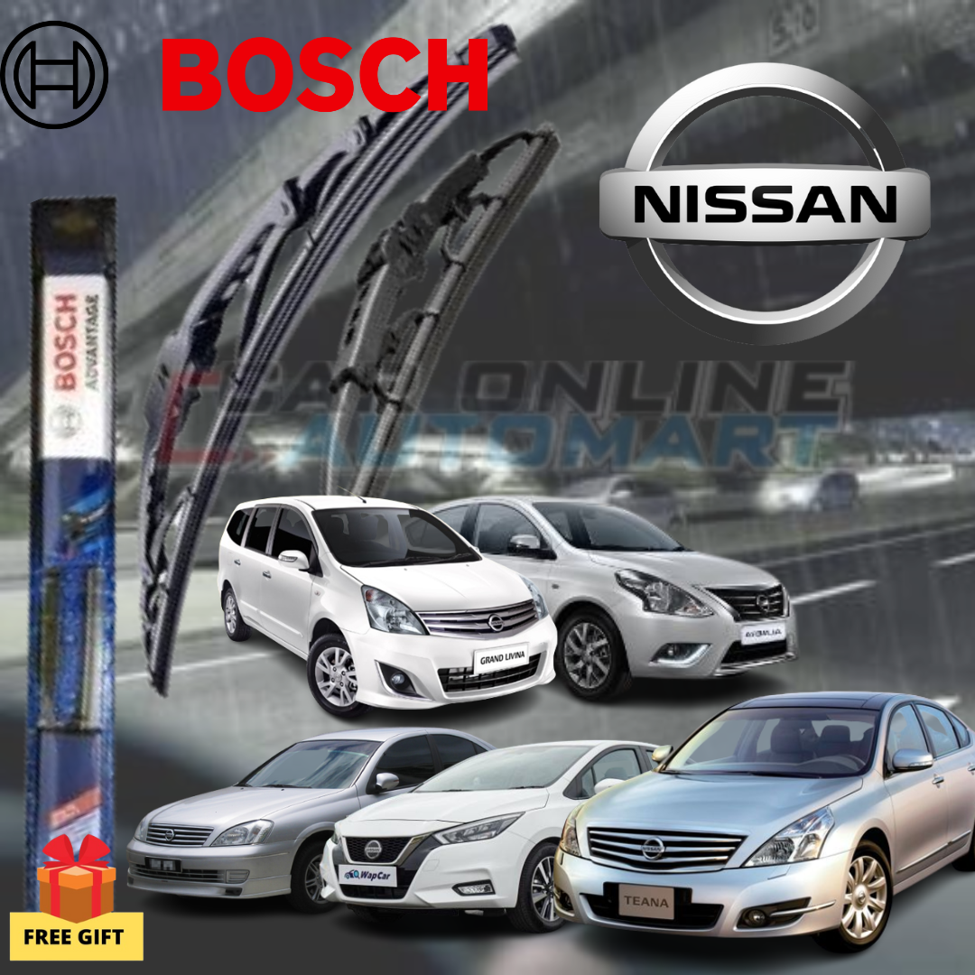 FOR NISSAN BOSCH ADVANTAGE Wiper Blade Set 100% Original FREE GIFT ...