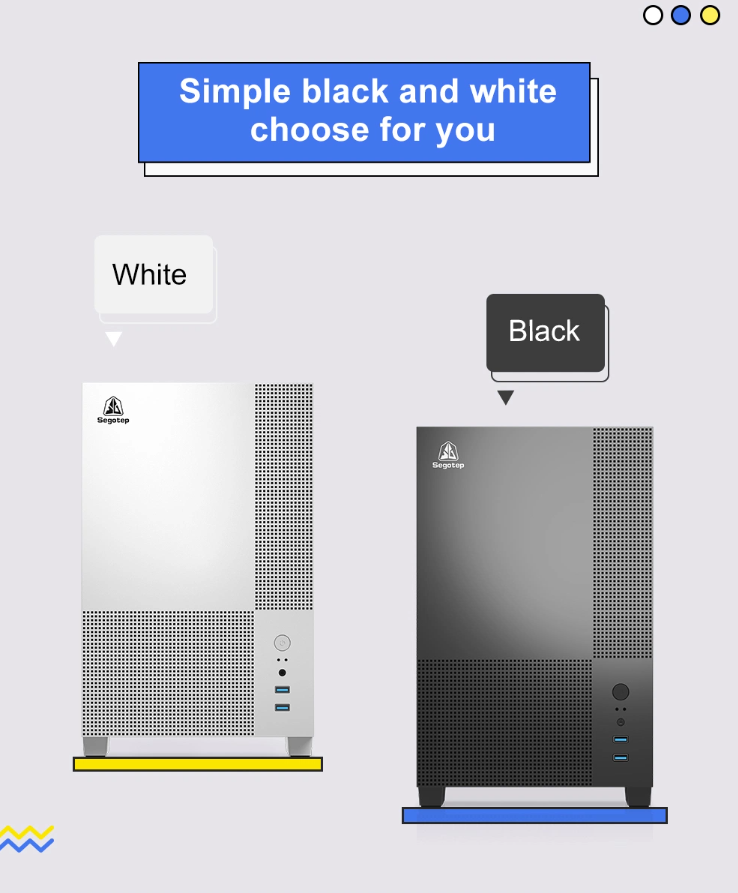 Segotep MEMPHIS-S BLACK / WHITE MATX Micro ATX Gaming Casing Chassis ...