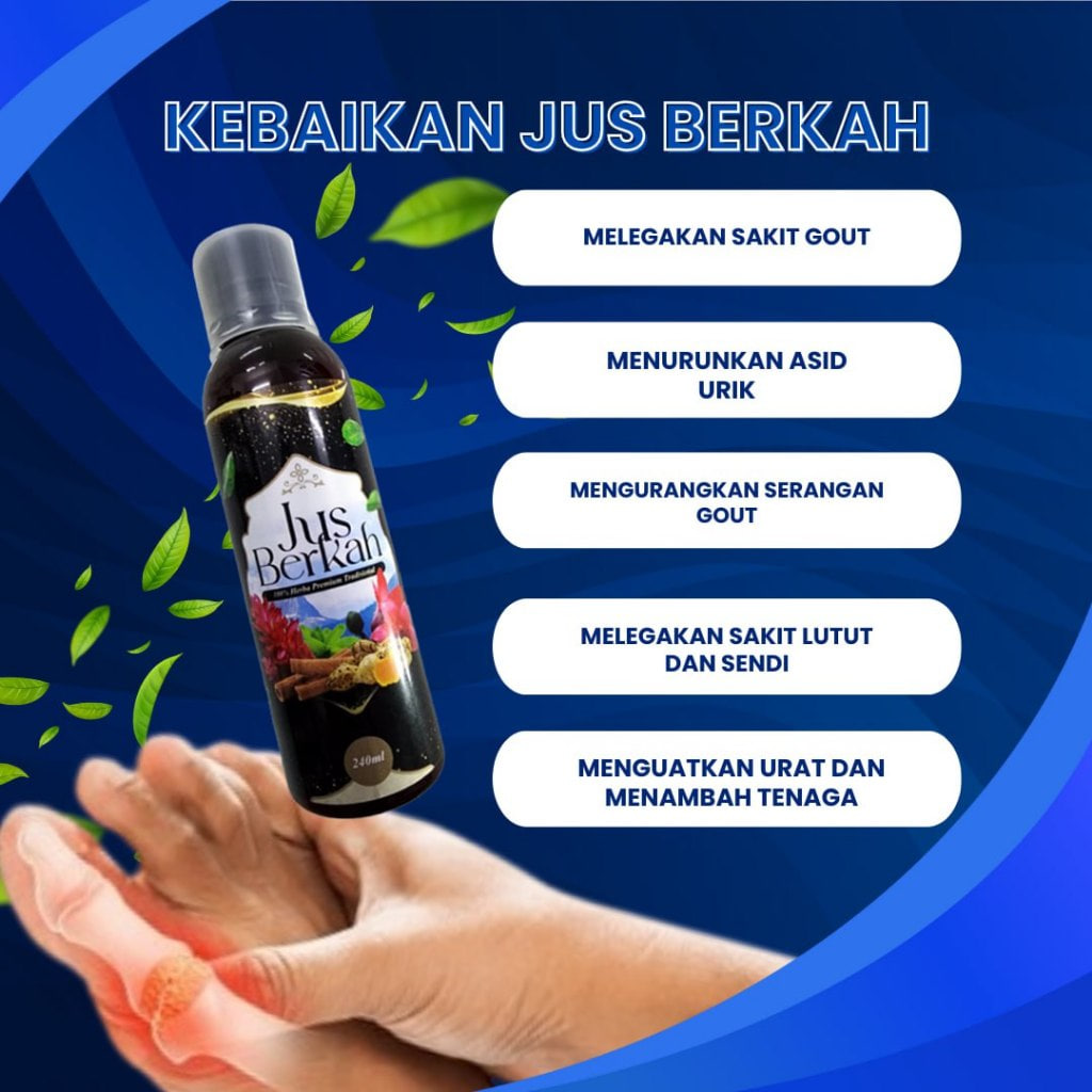 [Jus Berkah] - Bengkak Gout Surut/Bacaan Asid Urik Turun/Atasi Gout ...
