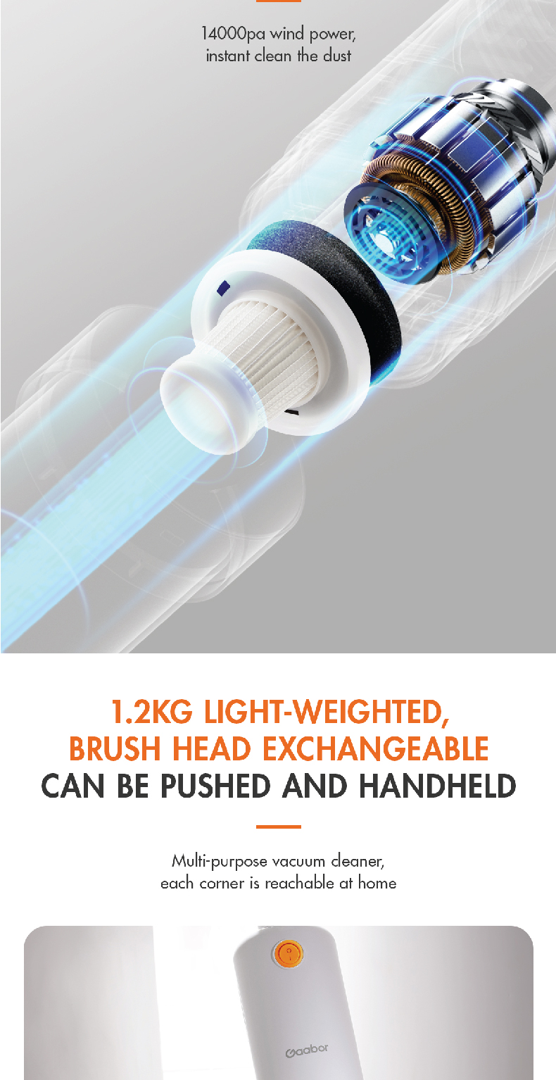 Gaabor 14000PA Suction Power 2 In 1 Multipurpose Corded Vacuum Cleaner ...