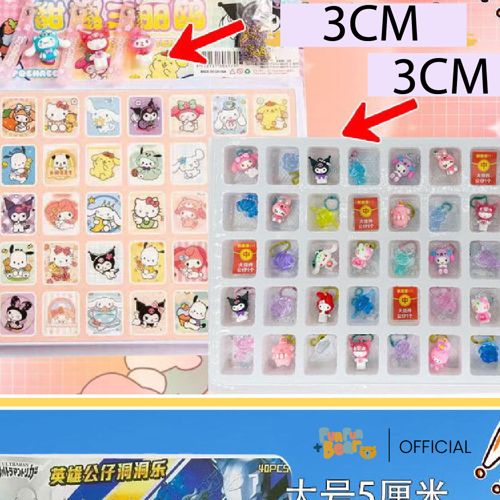 Sanrio Blind Box Keychain Doll Eraser Cartoon Melody Kuromi Eraser ...