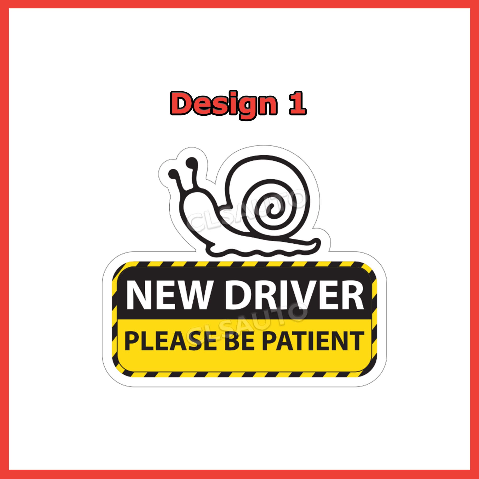 Car Sticker Probation Student Driver Learning to Drive License Lesen P ...