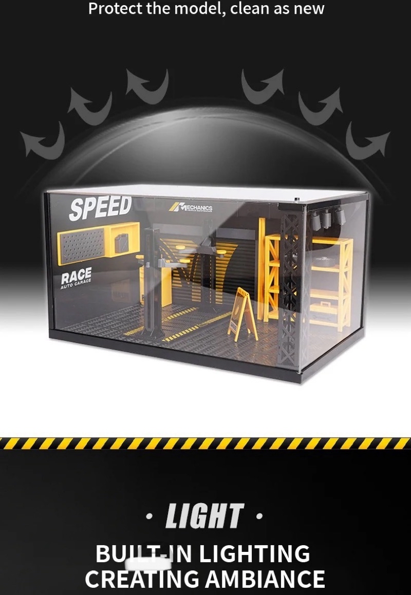 FEO 1/32 1/24 Scale Assembly Garage Diecast Car Model Parking Lot Scene ...