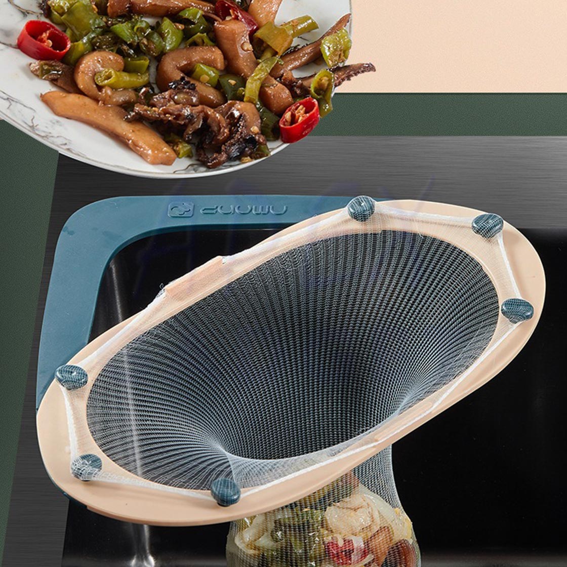 Kitchen Triangle Sink Filter / Drainage Sink Rack / Rak Sinki Dapur ...