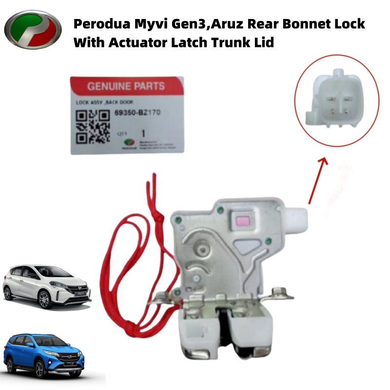 Perodua Myvi D20n Gen3, Aruz Rear Bonnet Lock With Actuator Latch Trunk ...