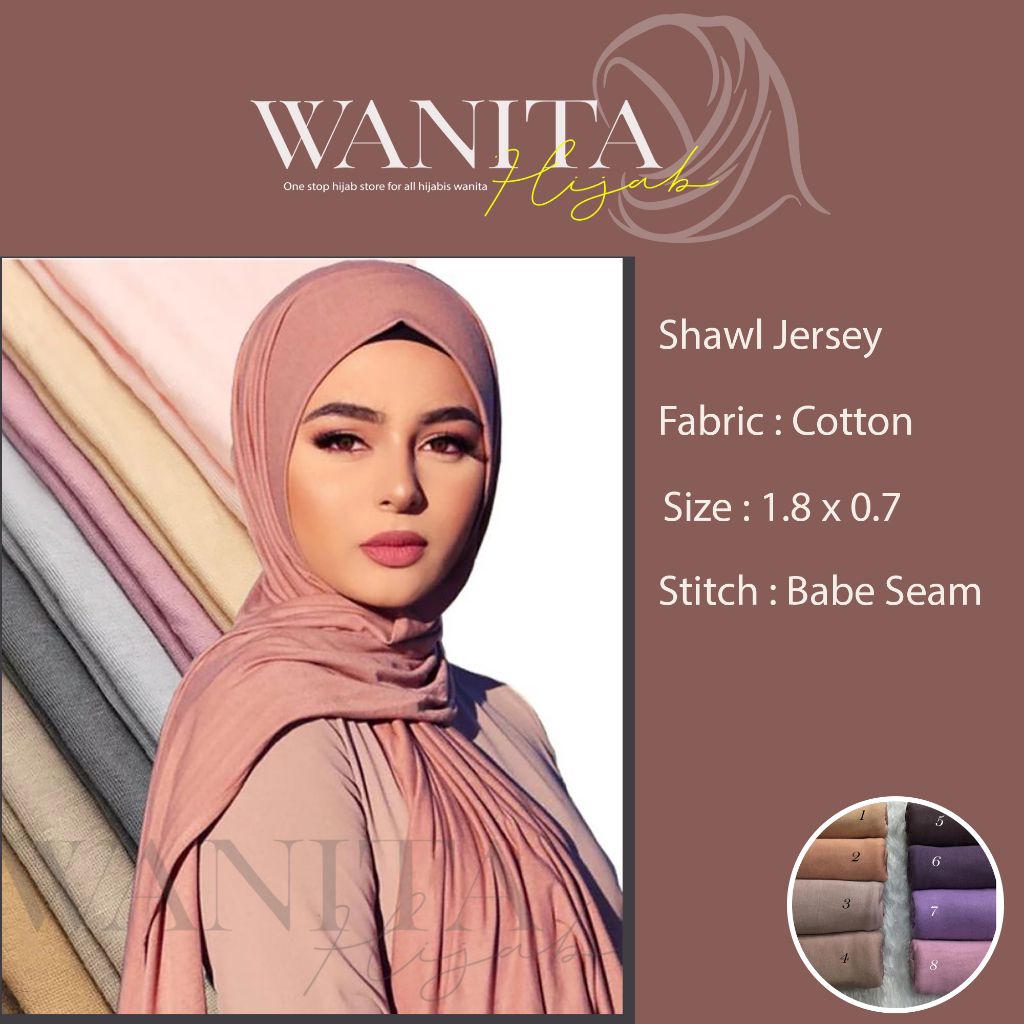 Shawl Cotton Jersey Premium (shawl malas) | Shopee Malaysia