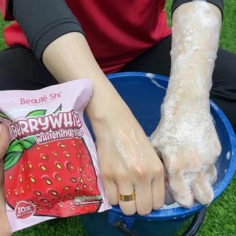 BEAUTE SHI BERRYWHITE WHITENING SOAP FREE BUBBLE NET ORIGINAL HQ ...