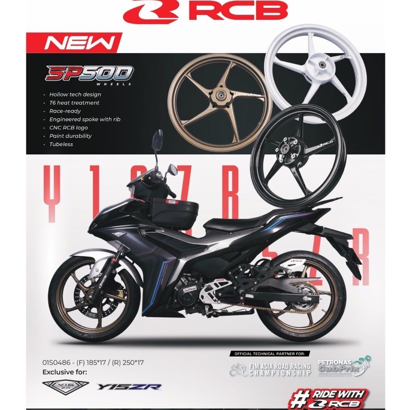2024 RCB SP500 SPORT RIM Y15 Y16 Y15ZR Y16ZR 100% ORIGINAl ( Front 1.85 ...