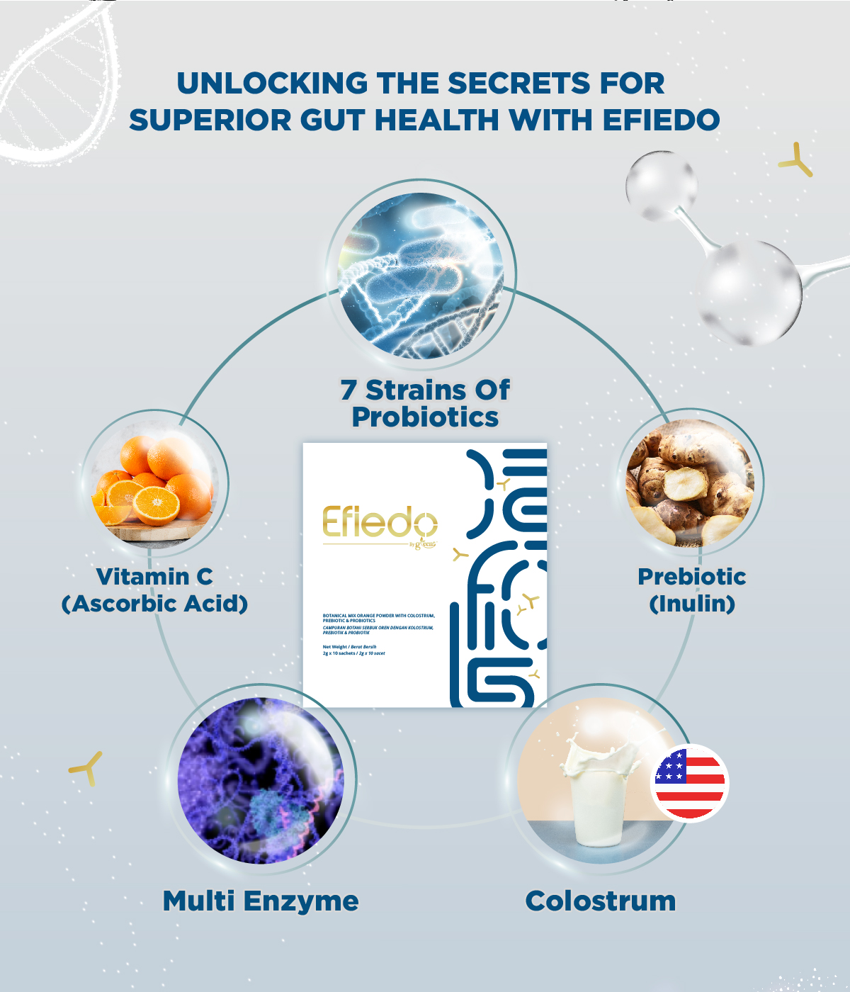 GREENS Efiedo Orange Prebiotic and Probiotics Drink (2g x 10's ...