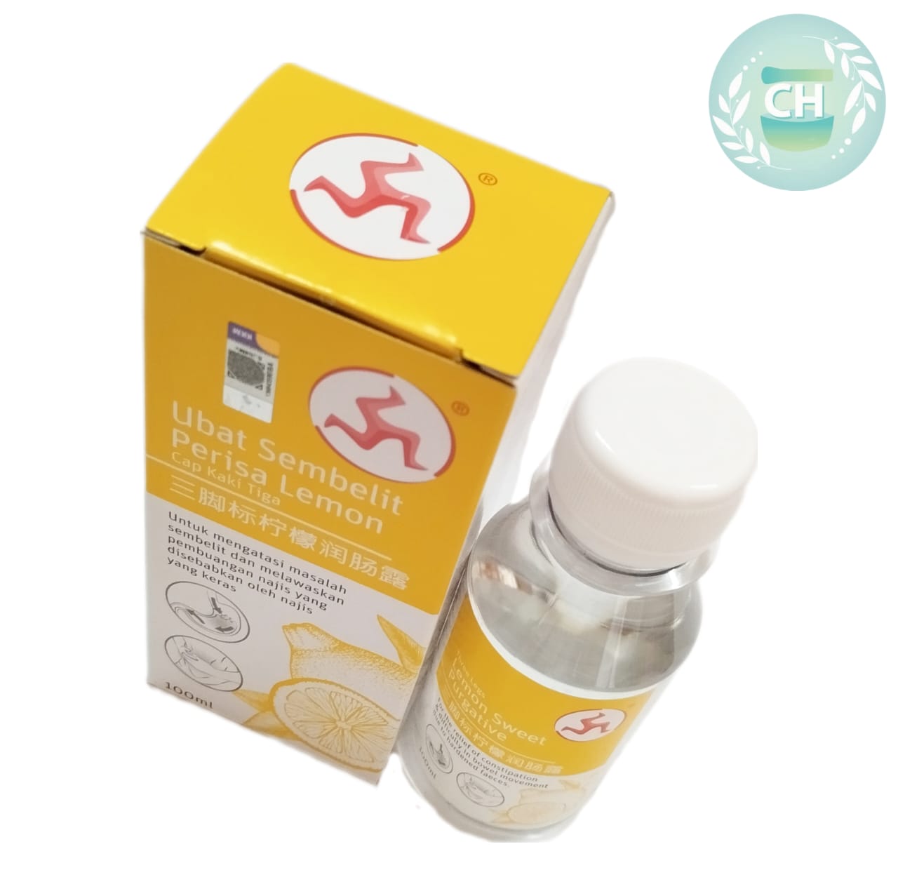 [THREE LEGS] Ubat Sembelit Perisa Lemon三脚標柠檬润肠露Lemon Sweet Purgative ...