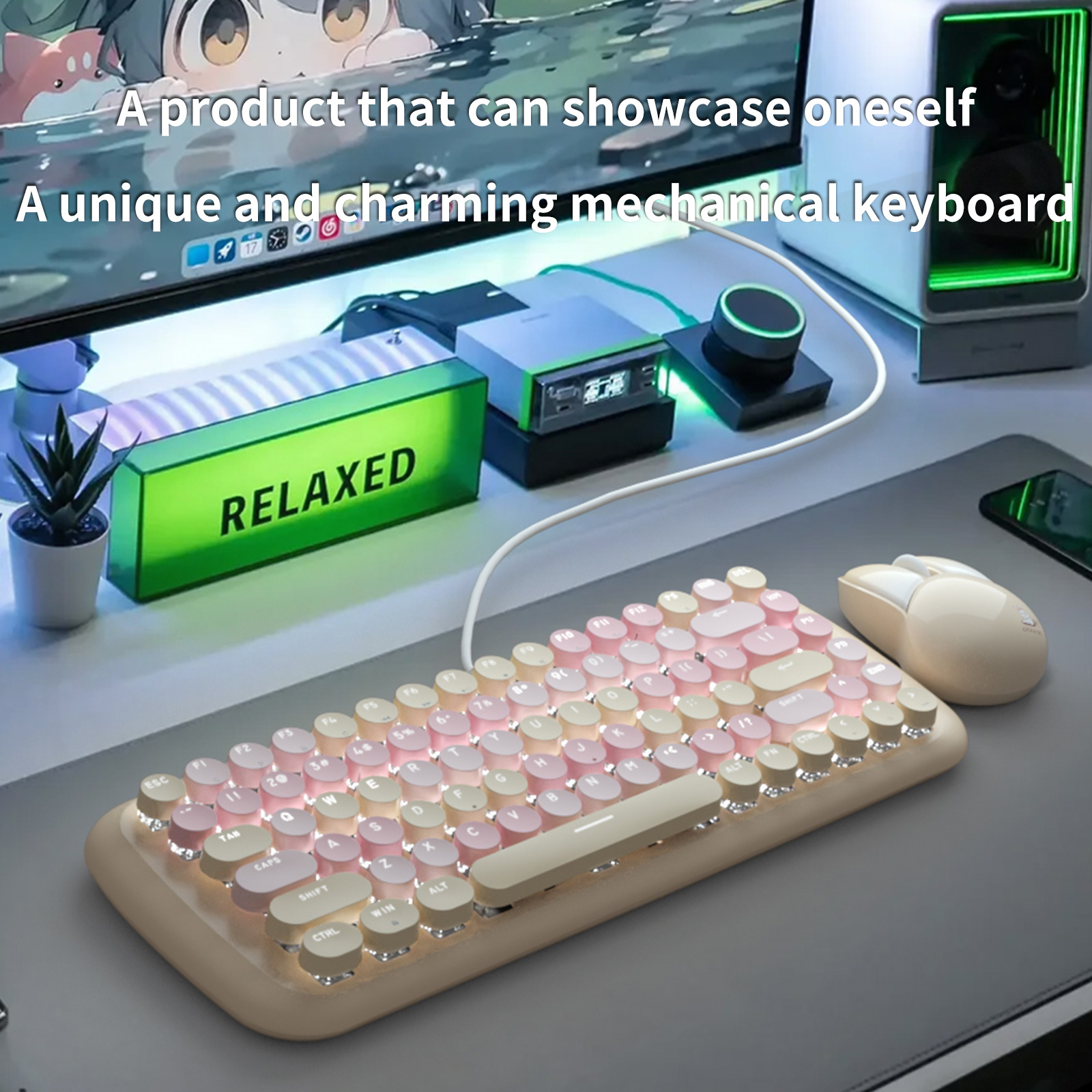 MOFII Candy M Wired Mechanical Gaming Keyboard PC Laptop Office Table ...