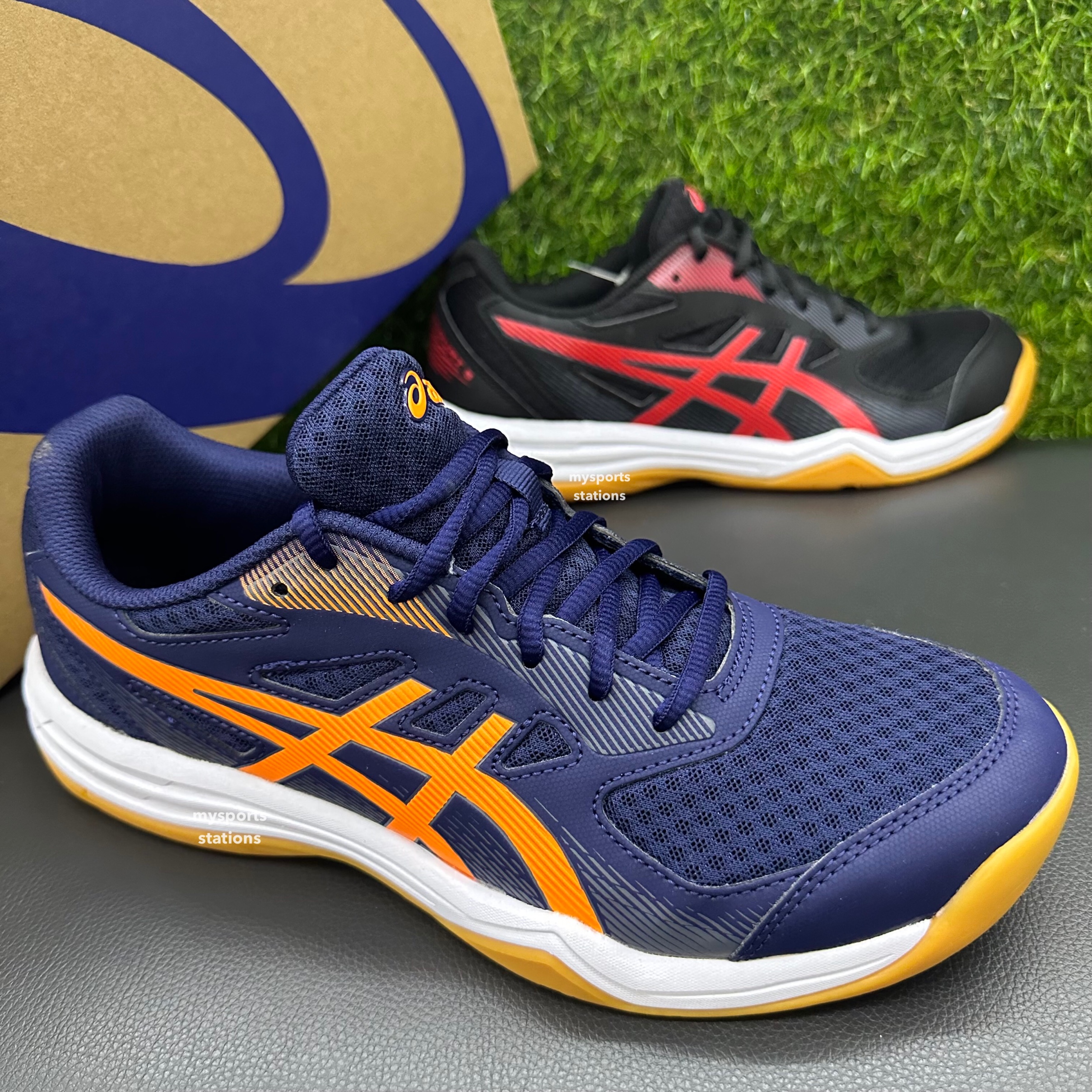 asics Mens Upcourt 5 [1071A086-002] | [1071A086-405] Badminton Shoes | Court Shoes | Kasut ...