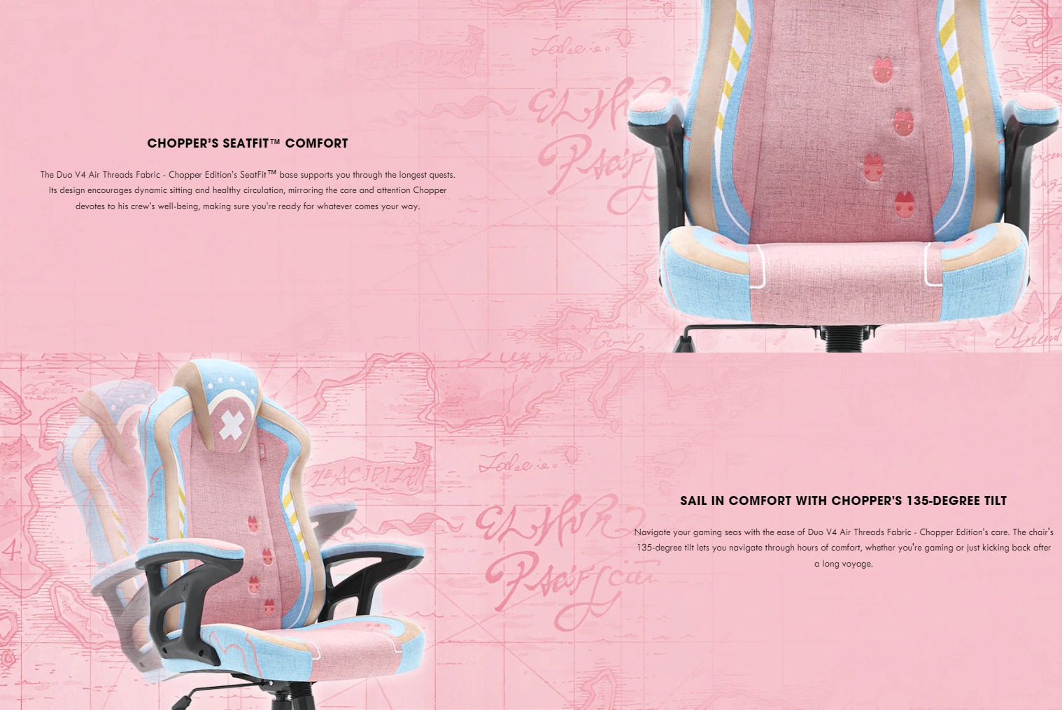 TTRacing DUO V4 CHOPPER Edition Air Threads Fabric Gaming Chair Office ...