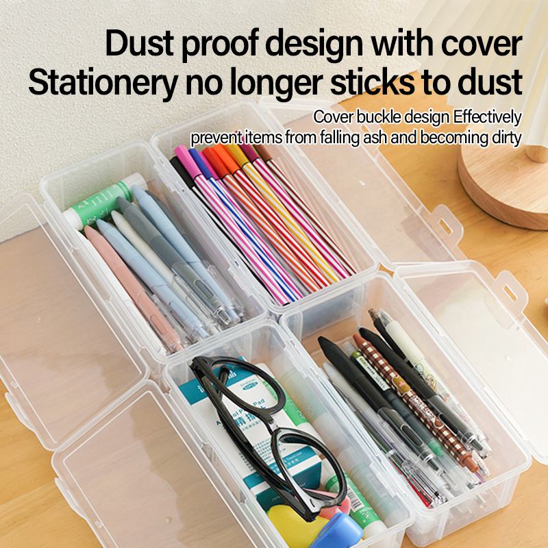 Transparent Pencil Box Multifunctional Large Capacity Stationery ...