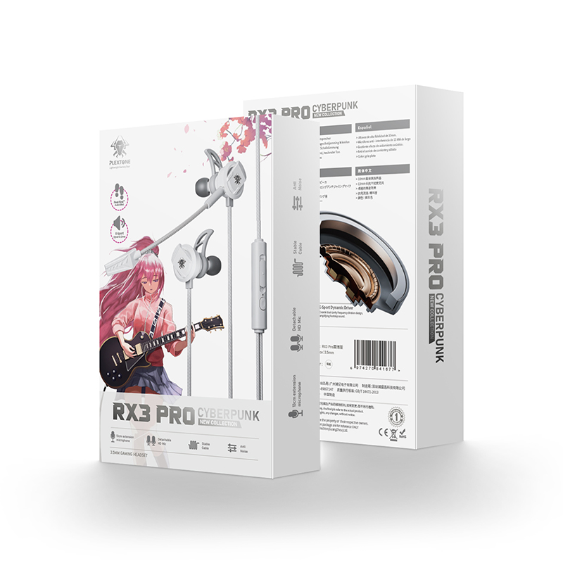 Fon Telinga Gaming Plextone Xmowi RX3 Plus Pro Cyberpunk Earphone In ...