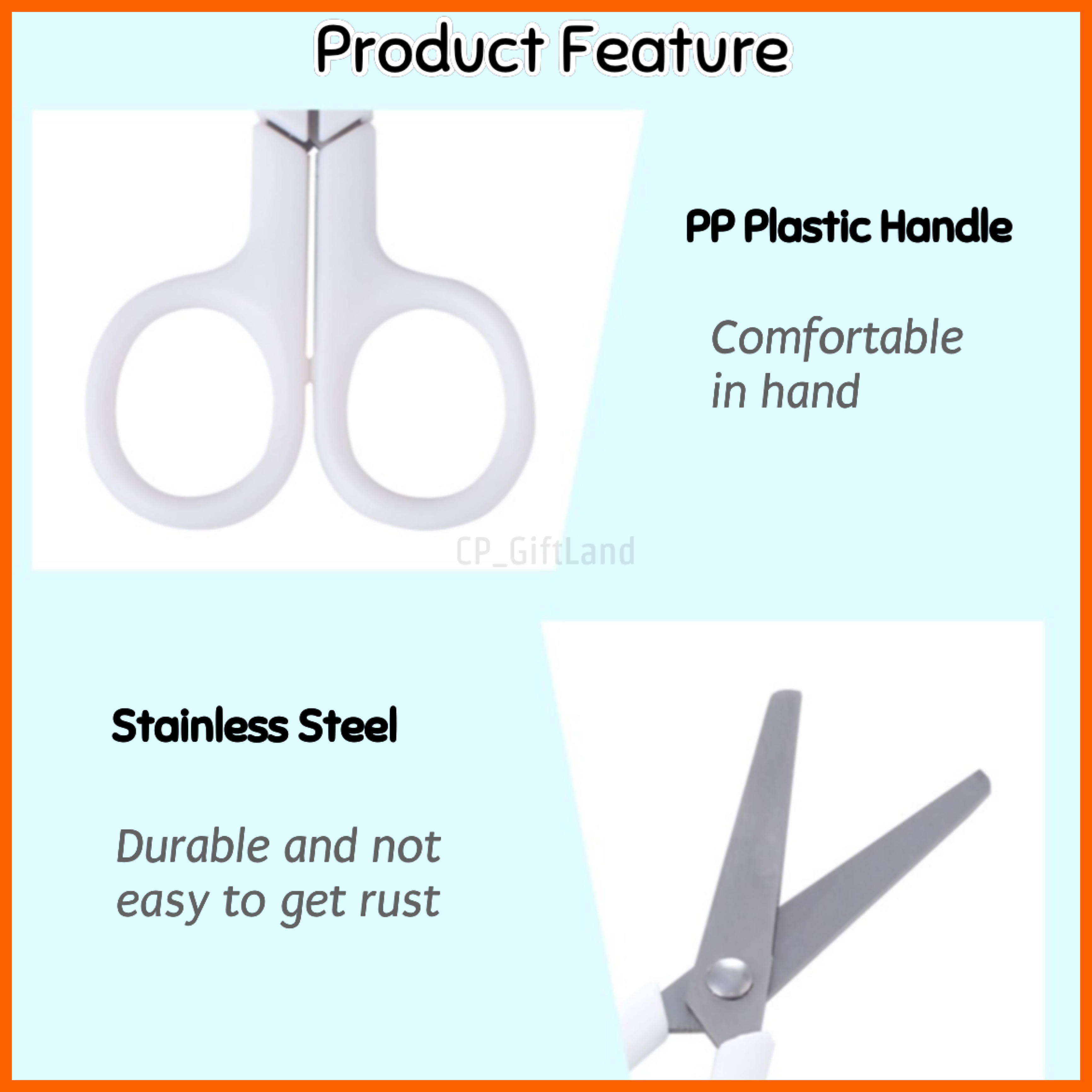 Small Scissor with Protective Cover Stainless Steel Cute Scissors ...