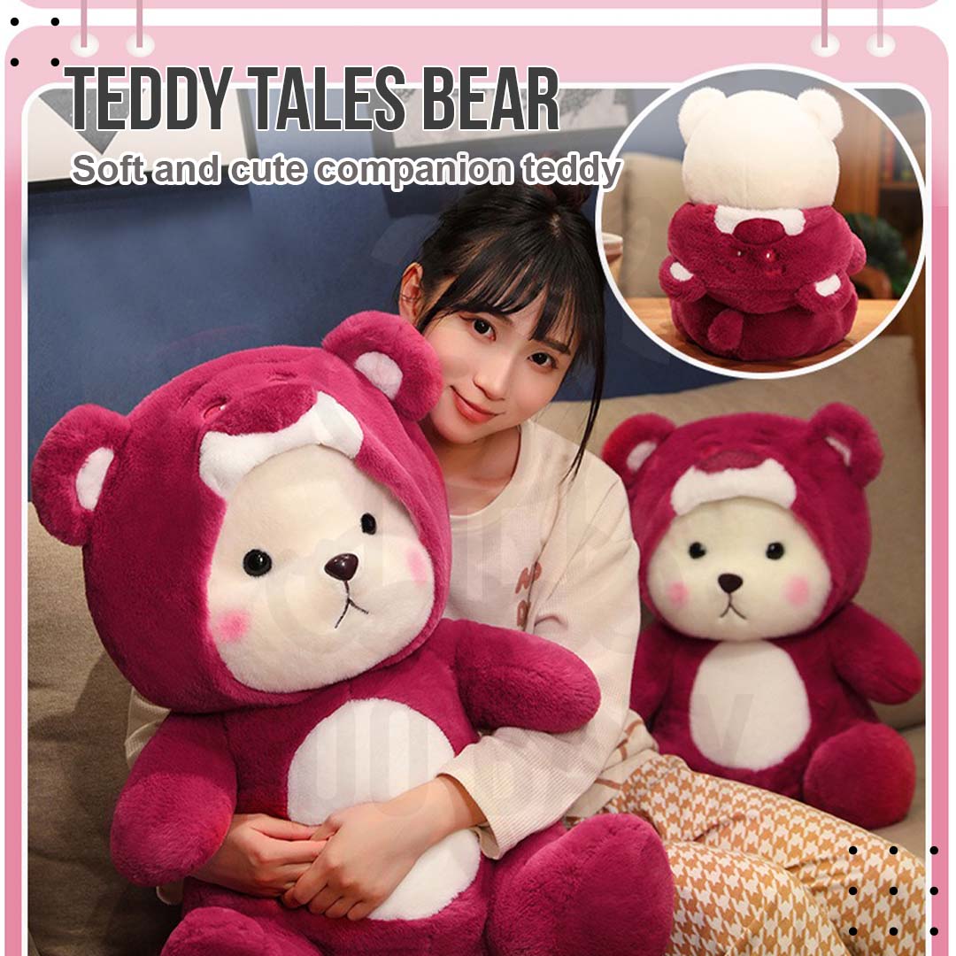 ⭐Moo Baby Patung Comel Taddy Bear Teddy Bear Doll Strawberry Bear Plush Toy Cute Plushie Soft ...