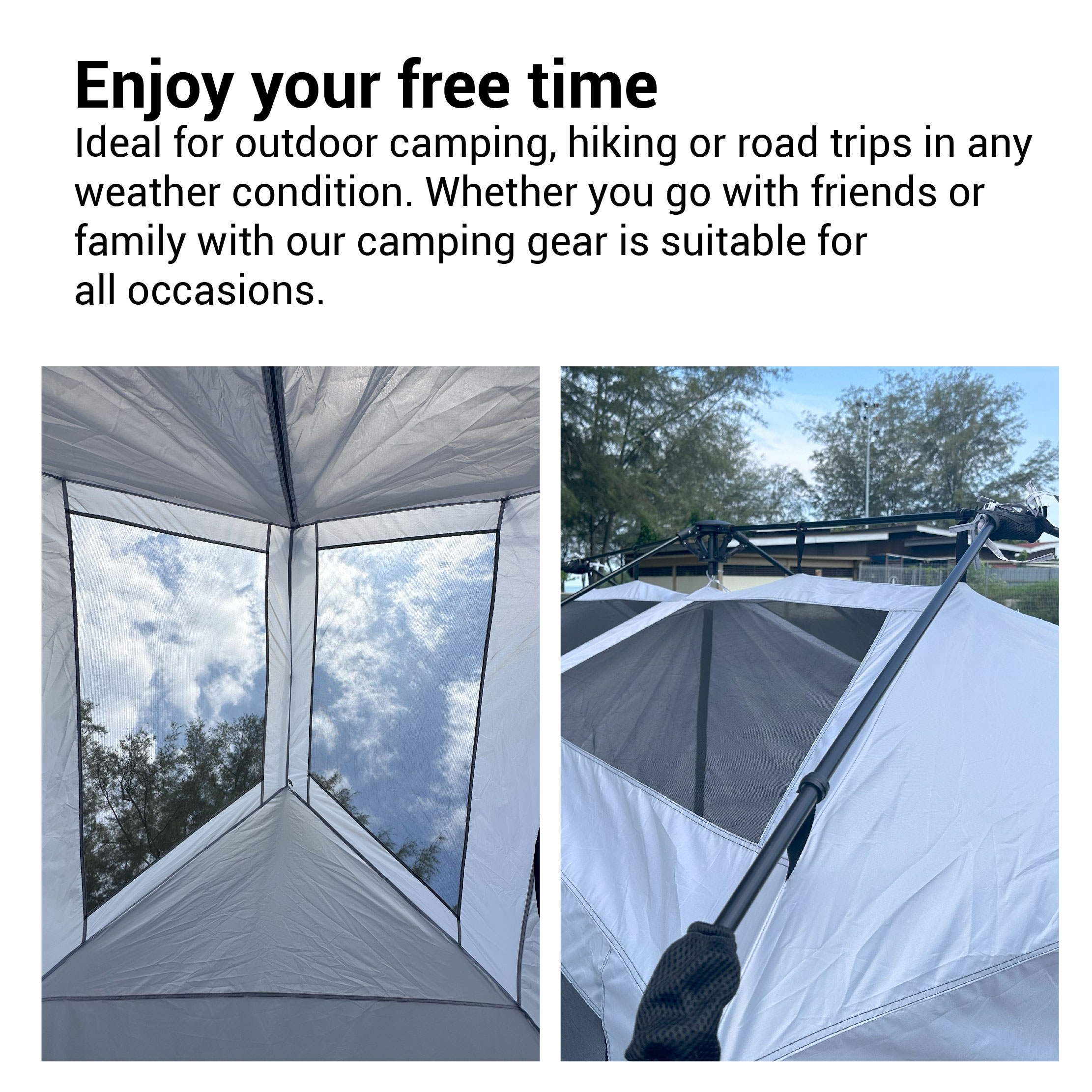 JDEX URBAN V1 Automatic Family Tent Luxury 8 - 12 people Waterproof ...