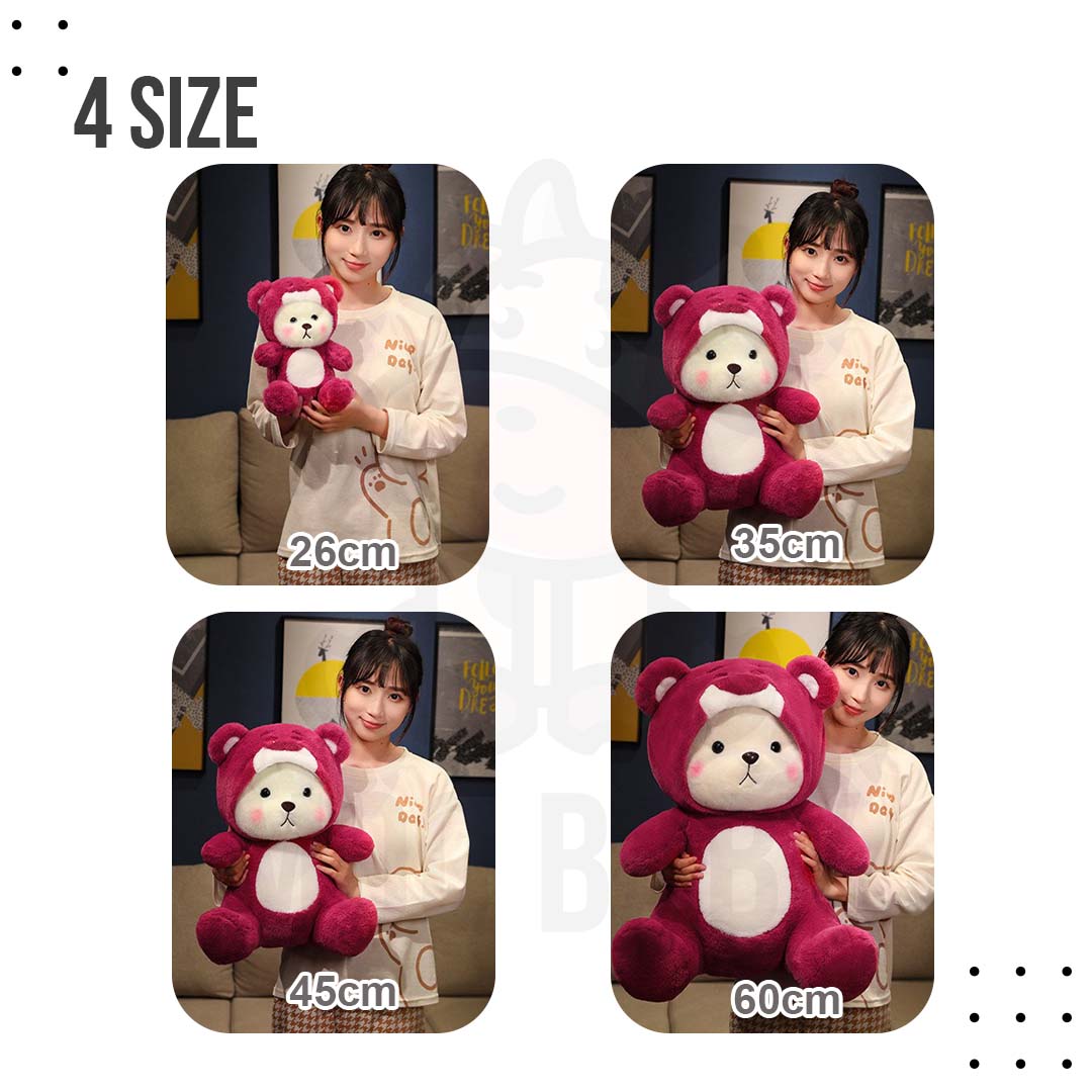 ⭐Moo Baby Patung Comel Taddy Bear Teddy Bear Doll Strawberry Bear Plush Toy Cute Plushie Soft ...