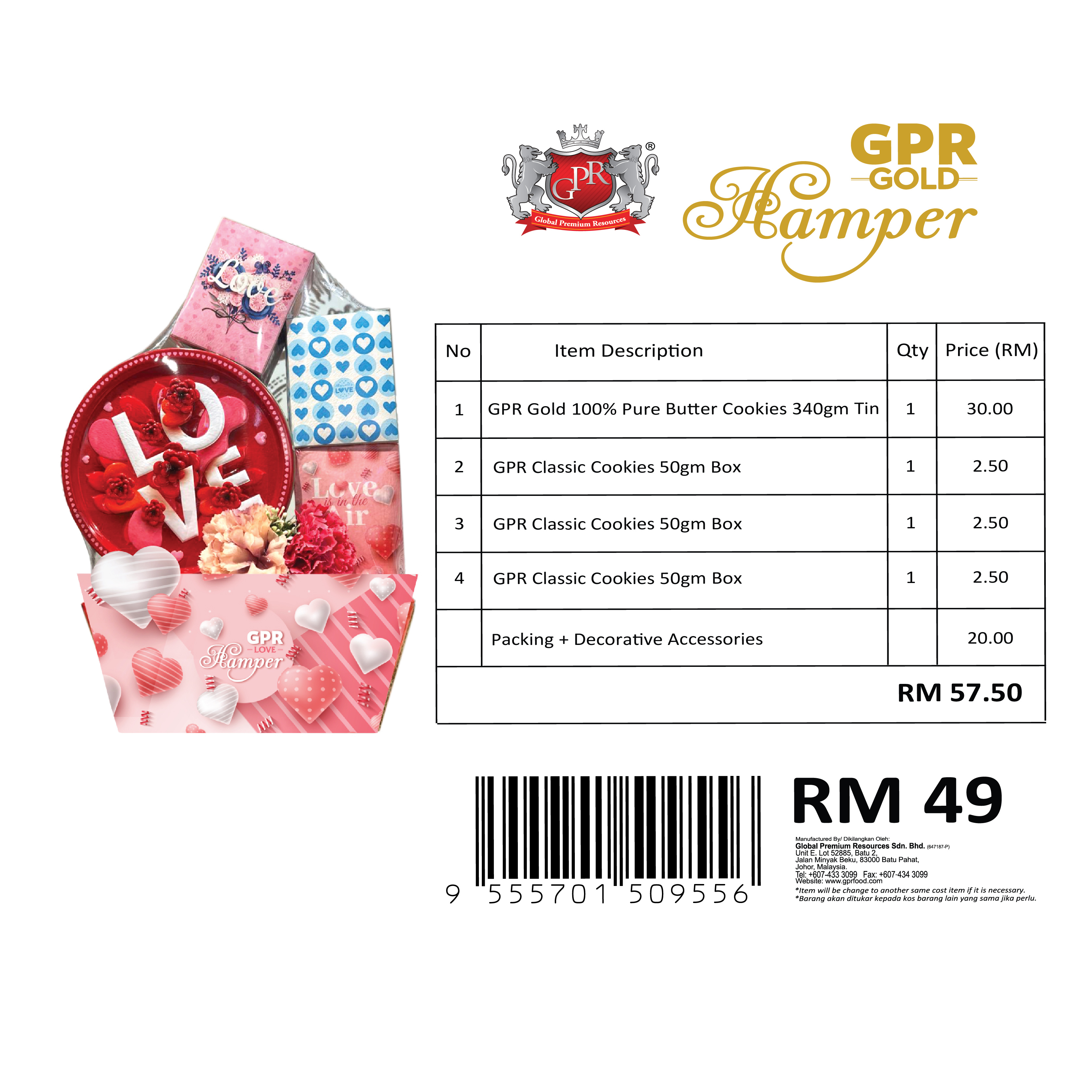 GPR LOVE Hamper - Gift Mother's Day , Teacher's Day & Akikah 2026 ...