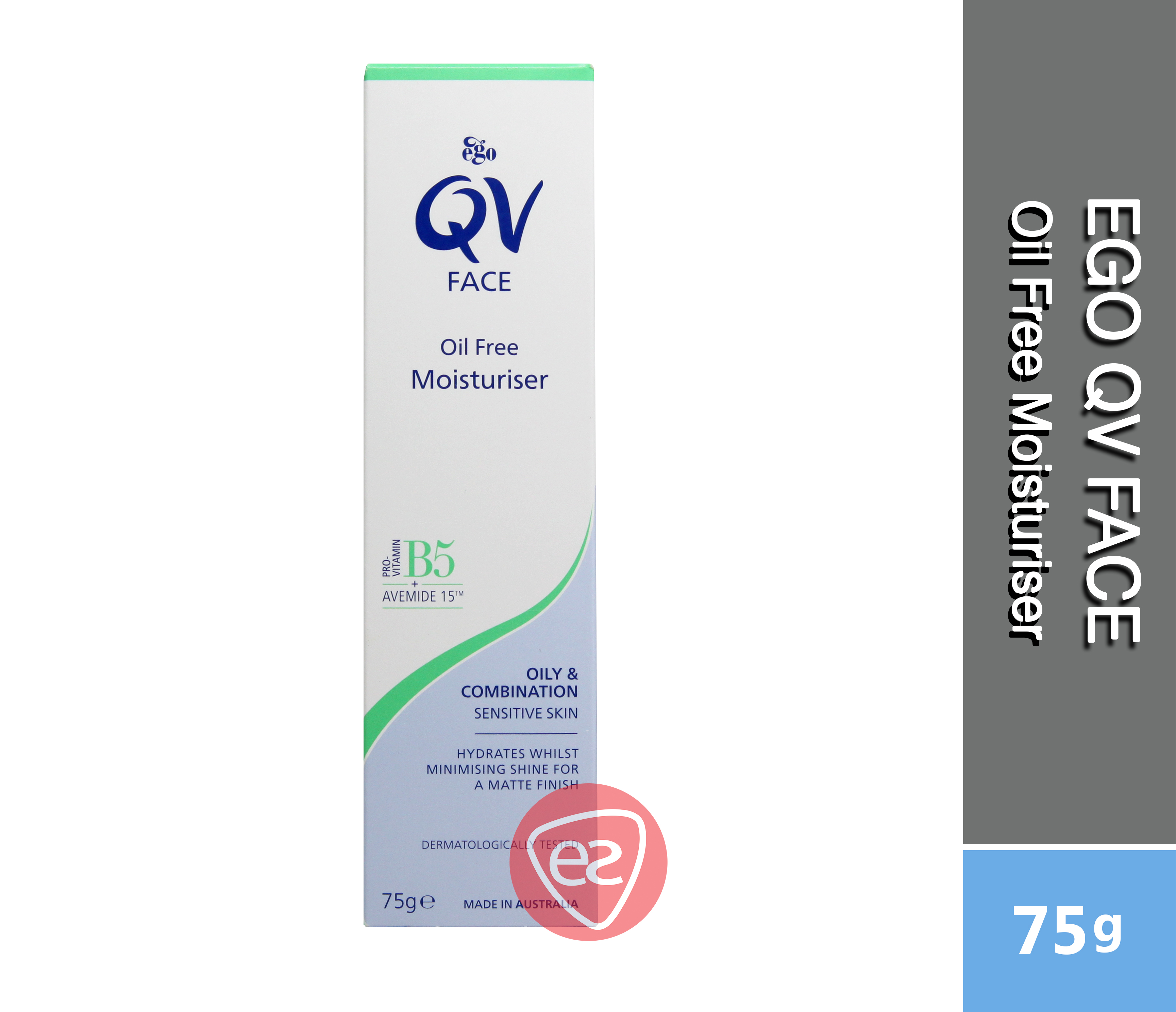 Ego QV Face Oil Free Moisturiser (With Pro-Vitamin B5 + Avemide 15) 75g Cream (For Oily ...