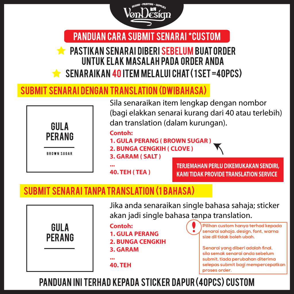 STICKERS LABEL DAPUR TRANSPARENT WATERPROOF 🔥 40pcs TRANSPARENT PANTRY ...