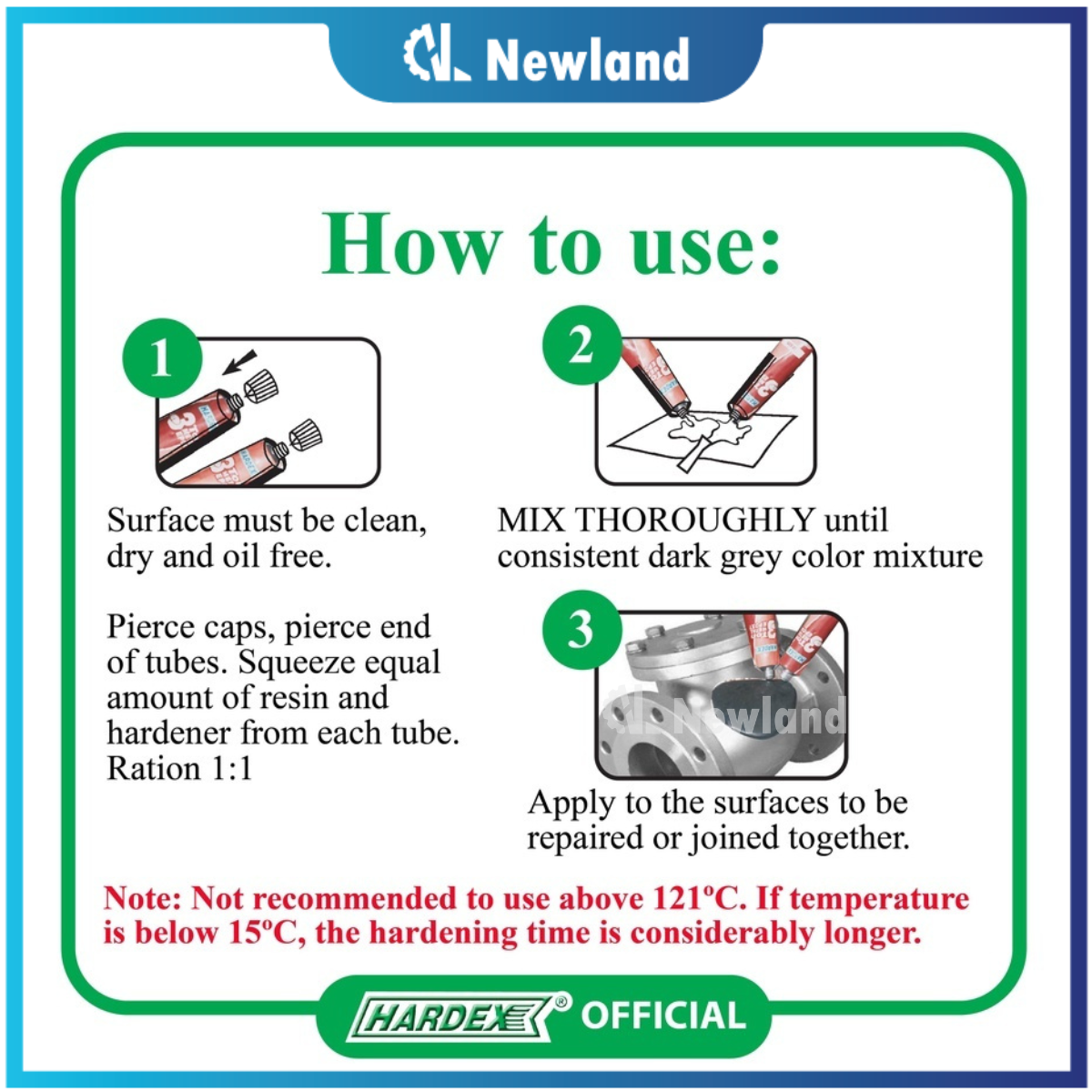 Hardex Gam 3 Tan / Gam 3 Ton / HE30 - 3 Ton Steelweld Epoxy Compound ...