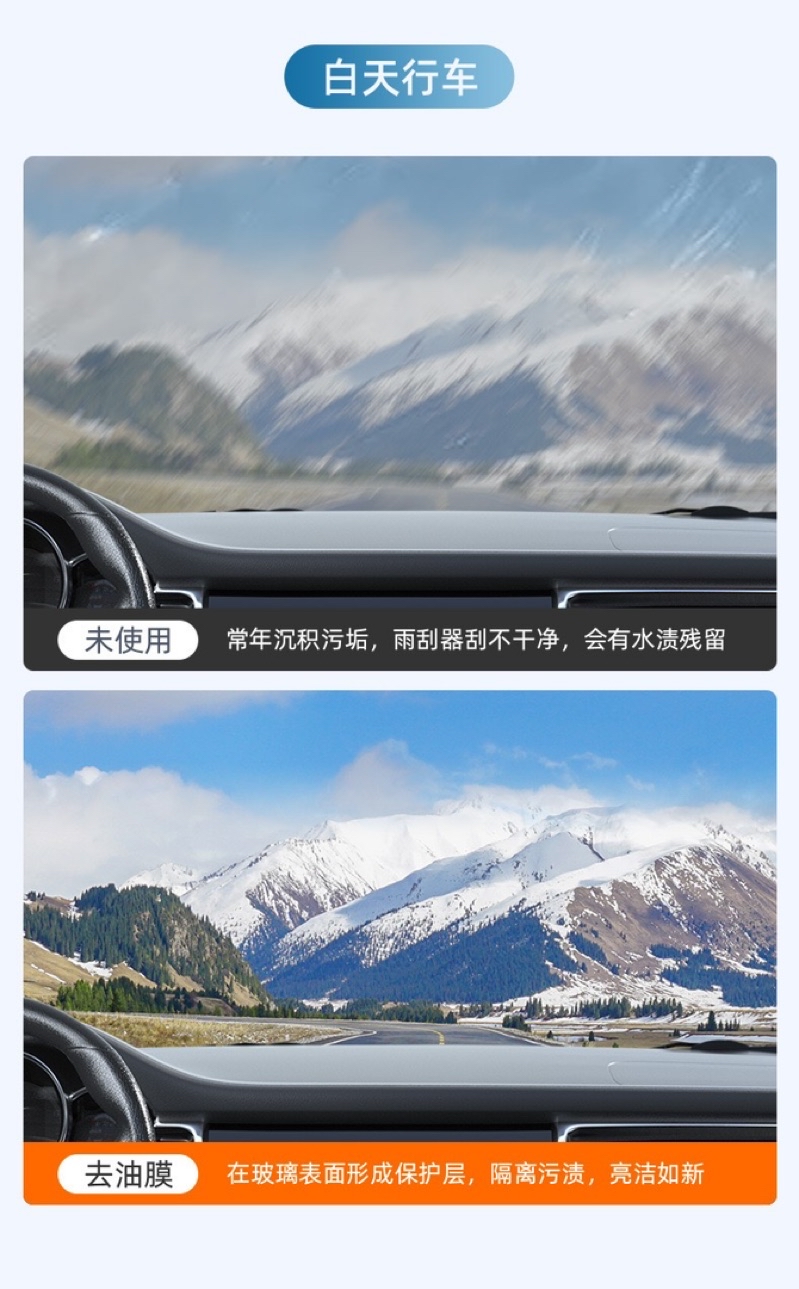 LKH Car Glass Windshield Oil Film Remover Spray Strong Decontamination ...