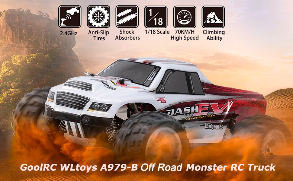 ️Fast Shipping ️ Wltoys A979B 70Km/h RC Truck Super High Speed 1/18 Off ...