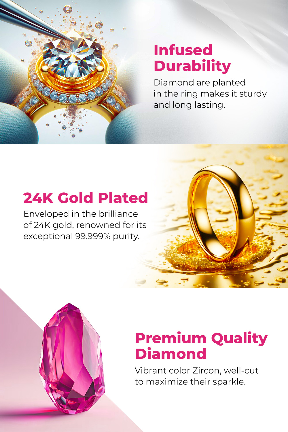 GJ Jewellery Emas Korea Emas Bangkok 24K Color Diamond Ring 87648 ...