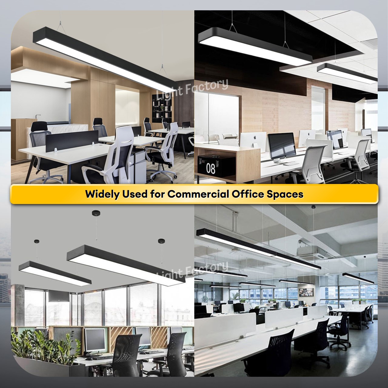 Office Pendant Light 4FT LED T8 Linear Light Casing Kalimantang Tube ...