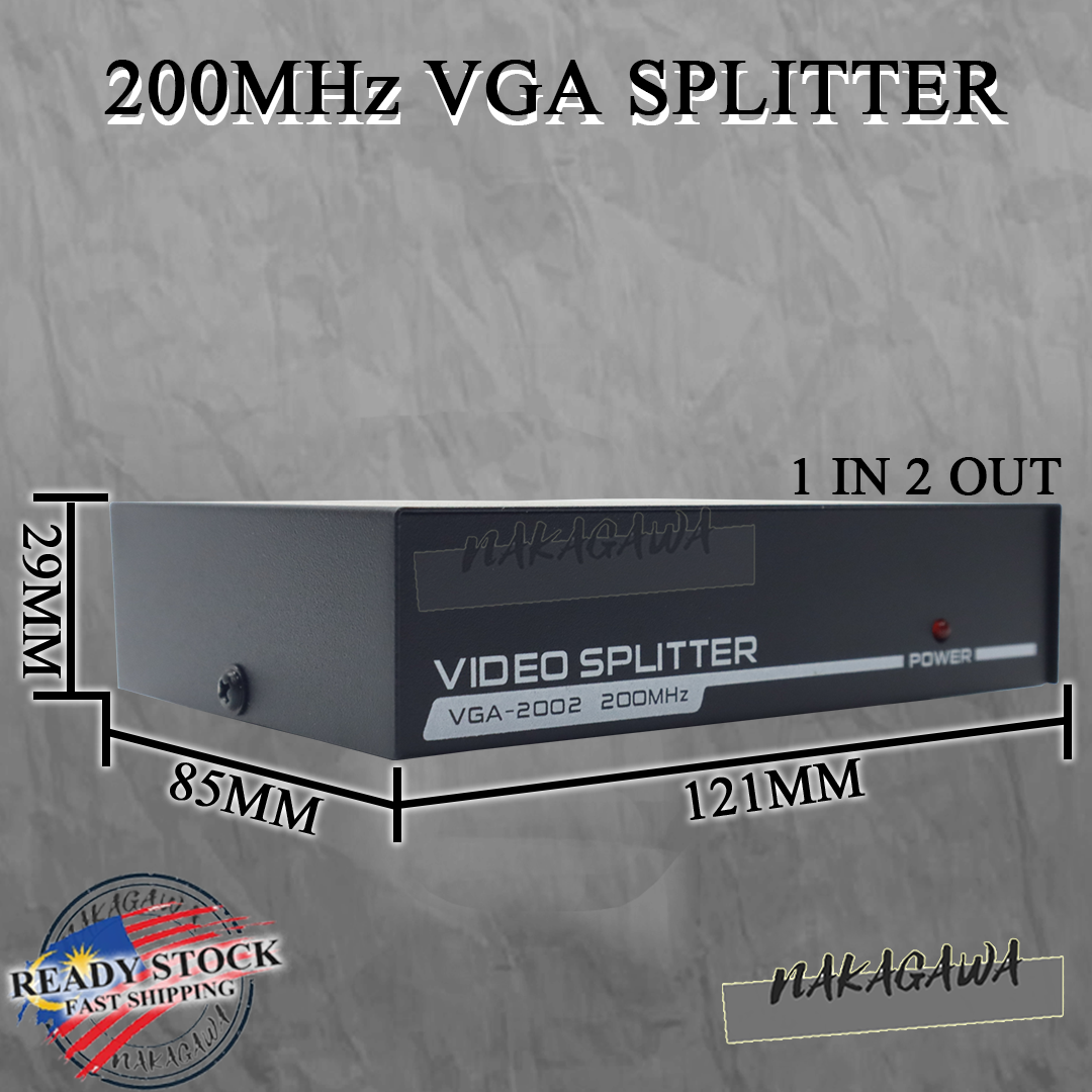 MT-VIKI VGA SPLITTER CONVERTER ADAPTER 1 IN 2 OUT / 1 IN 4 OUT MT-2502 / VGA-2002 / VGA-2004 ...