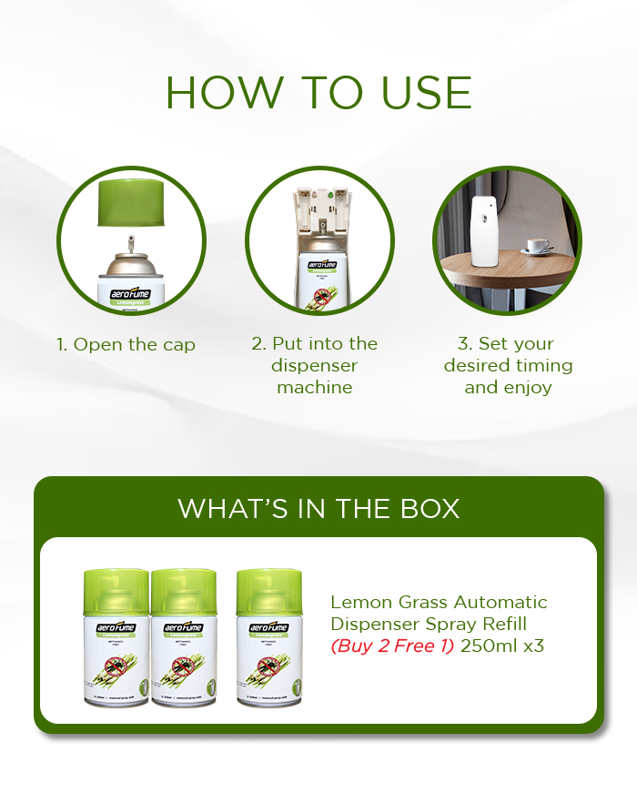 Buy2Free1 Automatic Dispenser Spray Perfume Refill Natural Mosquito ...