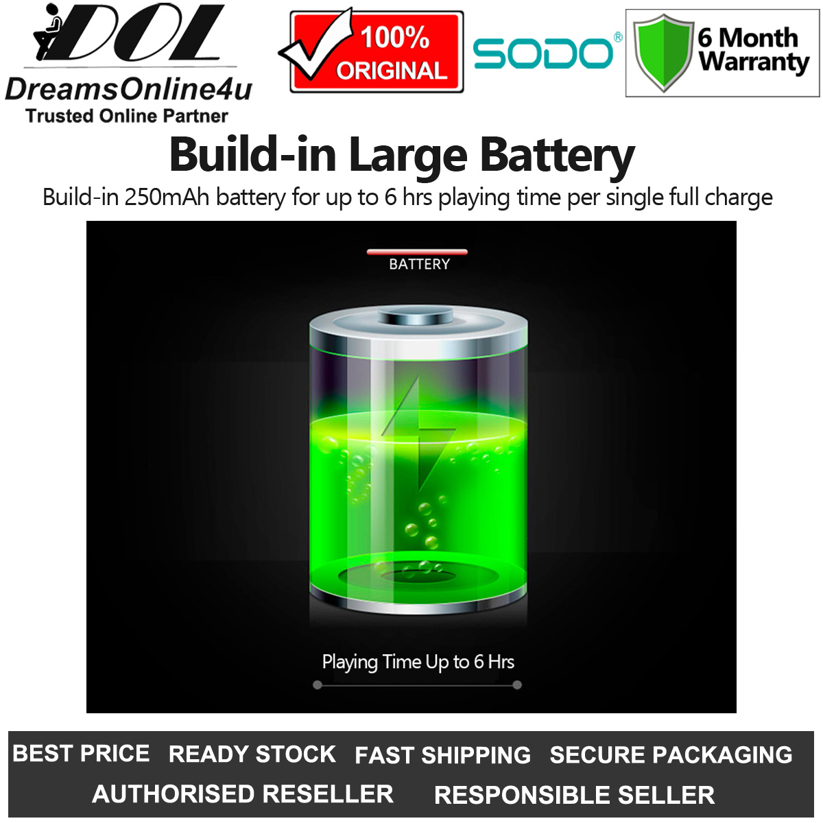 SODO SD-1004 Powerful Bass Crystal Clear Vocal Bluetooth 5 Wired ...