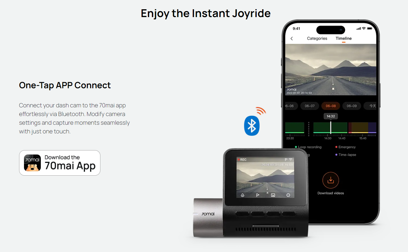 70mai A510 Dash Cam Dual Vision Car Recorder (Front + Rear) with GPS ADAS | Shopee Malaysia
