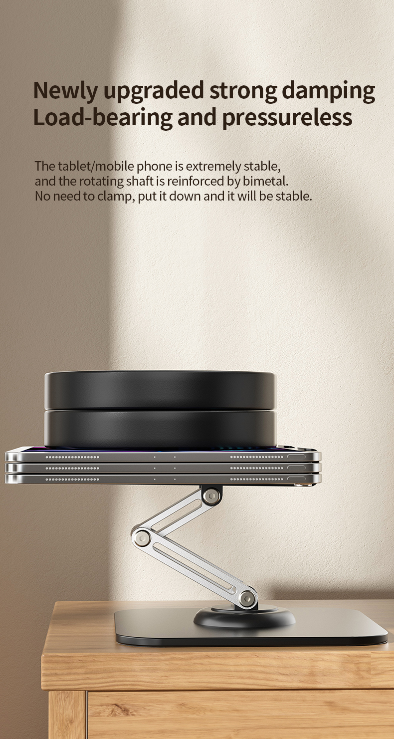 the Aryl™ Adjustable Steel Tablet Stand Holder with 360° Rotating Base ...