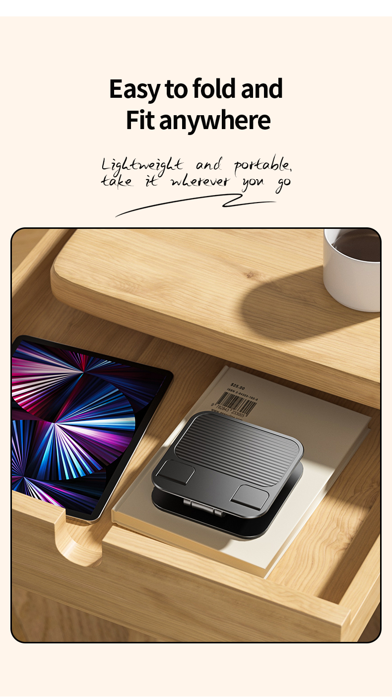 the Aryl™ Adjustable ABS Tablet Stand Holder with 360° Rotating Base ...