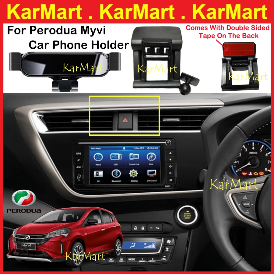 Perodua Myvi 2018 - 2025 Custom Fit Gravity Phone Holder Air Vent ...